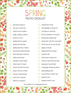 Spring Photo Checklist - Free Printable from Snap Happy Mom