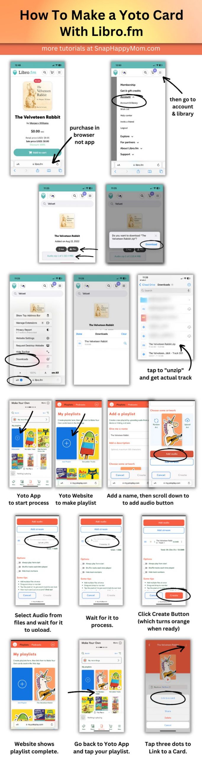 How to Use Libro.fm for Yoto Cards - Snap Happy Mom