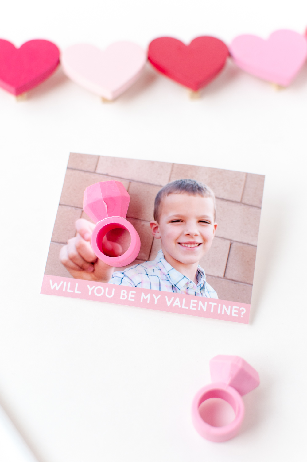 Fun Classroom Photo Valentines Project with Ring Erasers - Snap Happy Mom