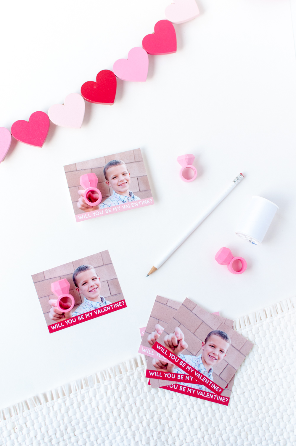 Fun Classroom Photo Valentines Project with Ring Erasers - Snap Happy Mom