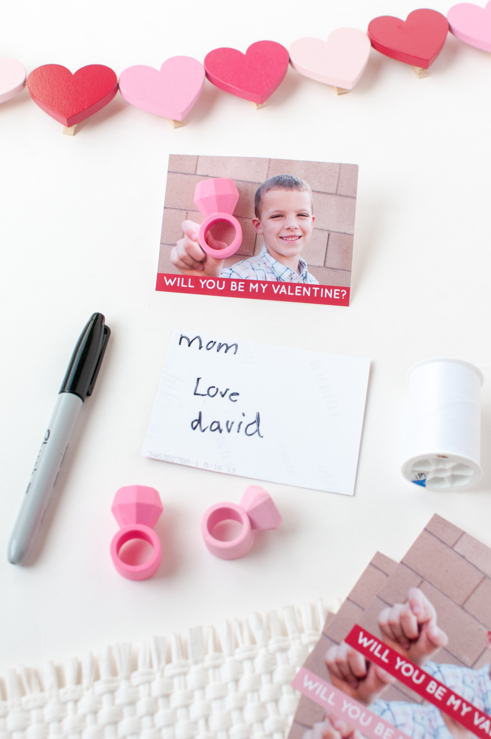 Fun Classroom Photo Valentines Project with Ring Erasers - Snap Happy Mom