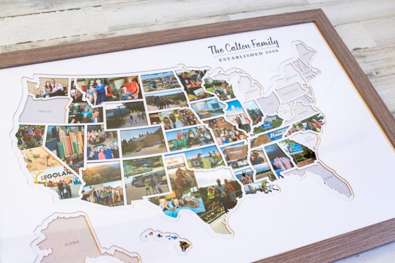 A 50 States Photo Map: The Best Way To Display Your Travel Adventures ...