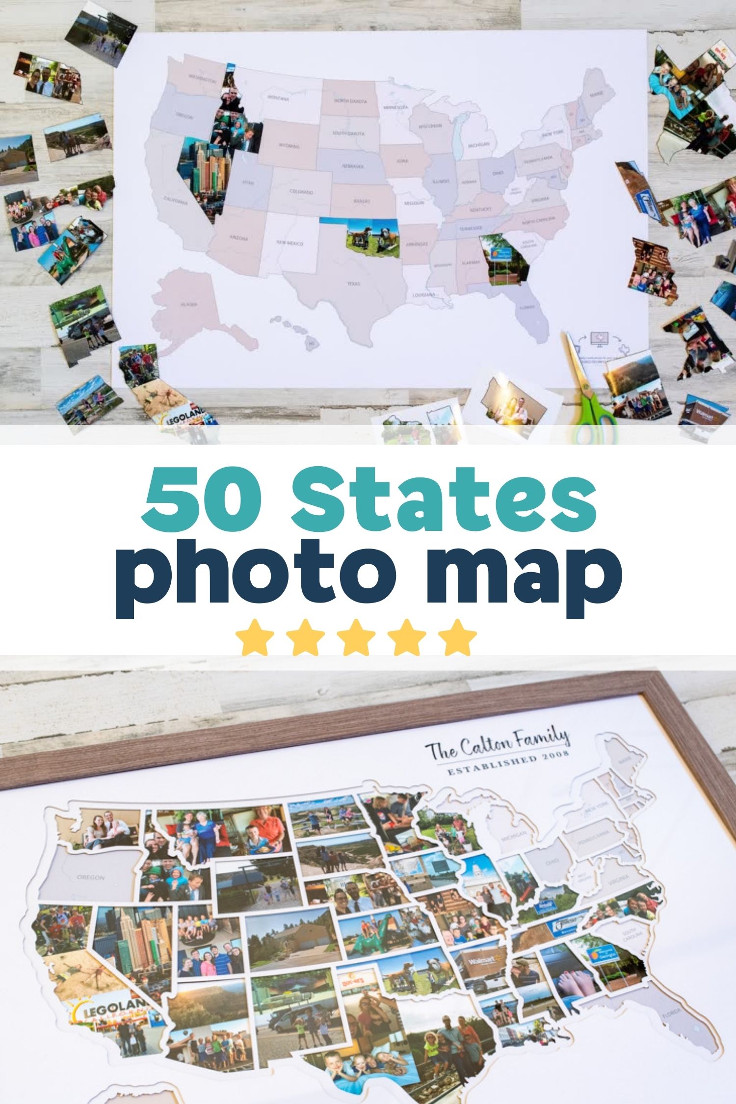 A 50 States Photo Map: The Best Way To Display Your Travel Adventures ...