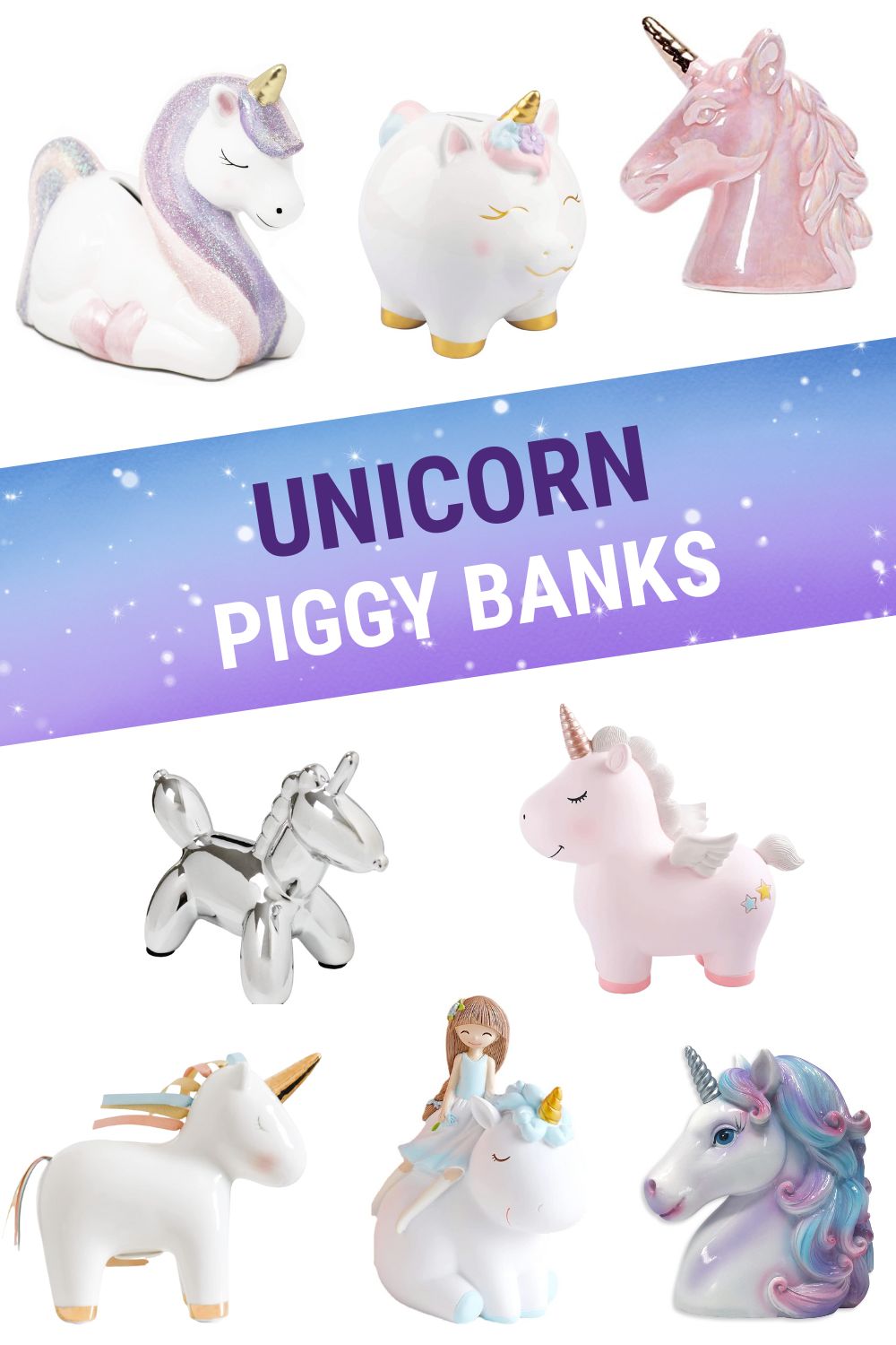 The Best Unicorn Piggy Banks for Unicorn Lovers - Snap Happy Mom