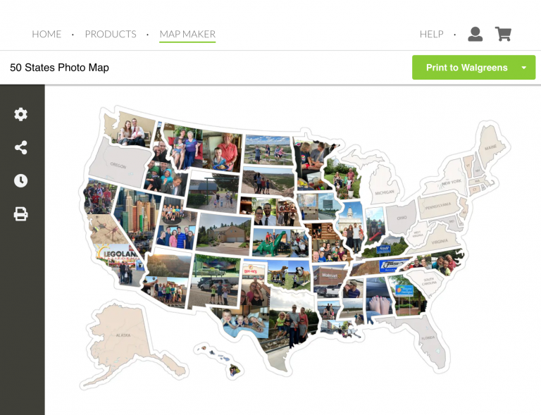 A 50 States Photo Map: The Best Way To Display Your Travel Adventures ...